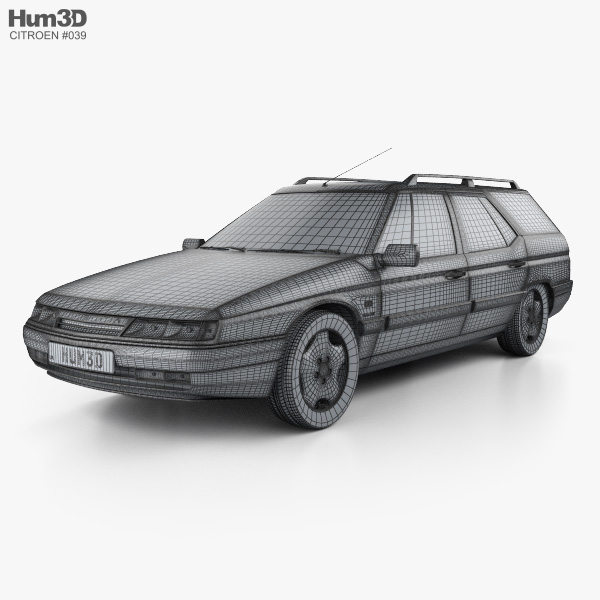 Citroen XM Break 2000 3D model - Download Wagon car on 3DModels.org