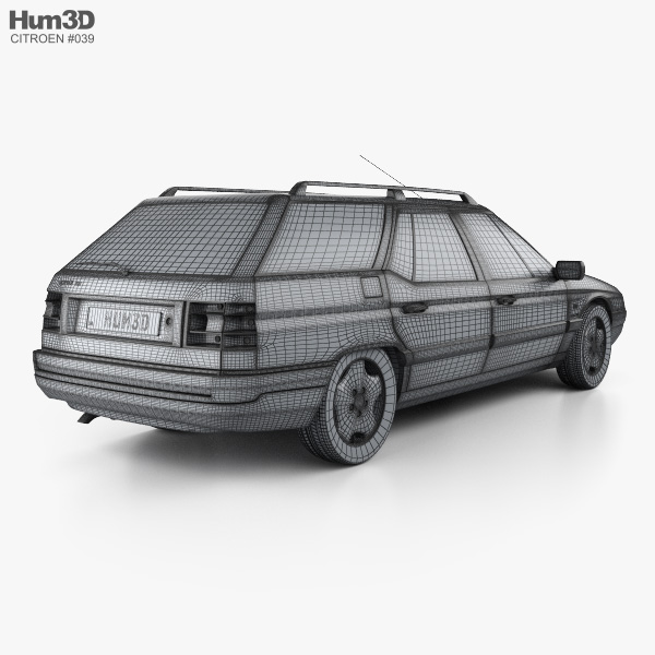 Citroen XM Break 2000 3D model - Download Wagon car on 3DModels.org