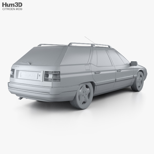 Citroen XM Break 2000 3D model - Download Wagon car on 3DModels.org