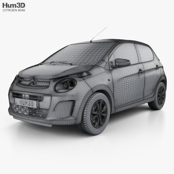 Citroen C1 5-door 2017 3D model - Download Hatchback on 3DModels.org