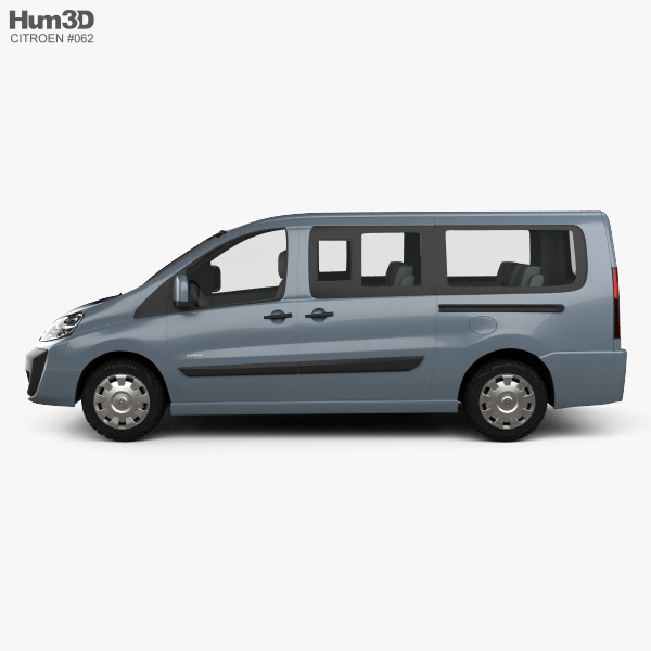 Citroen Dispatch Combi L2H1 2016 3D model - Download Van on 3DModels.org
