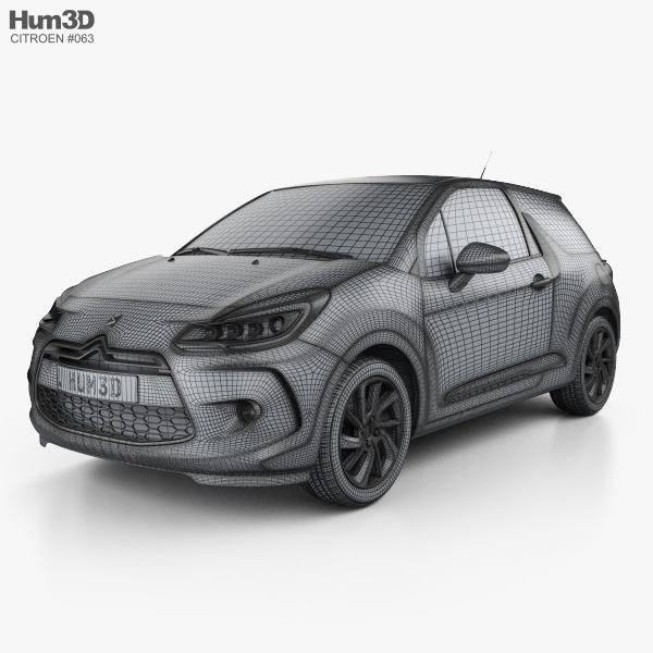 Citroen DS3 coupe 2016 3D model - Download Sports car on 3DModels.org