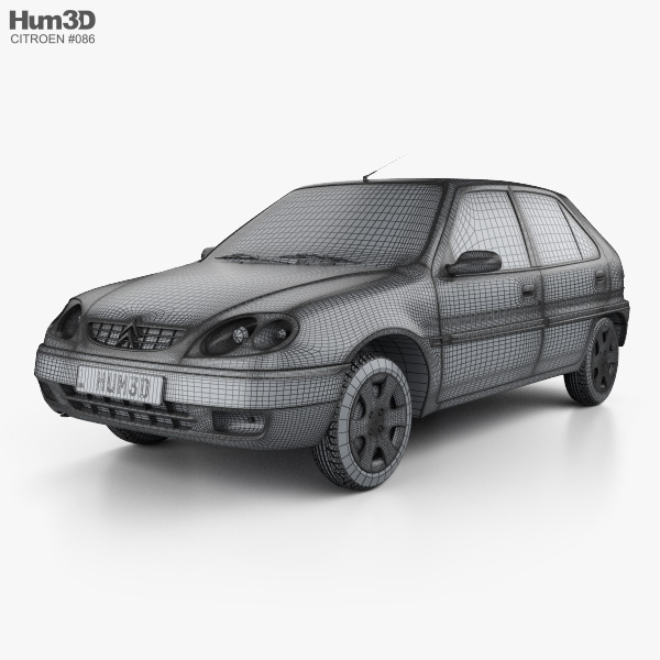Citroen Saxo 2003 Modelo 3D - Descargar Hatchback on 3DModels.org