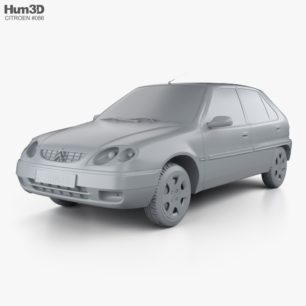 Citroen Saxo 2003 Modelo 3D - Descargar Hatchback on 3DModels.org