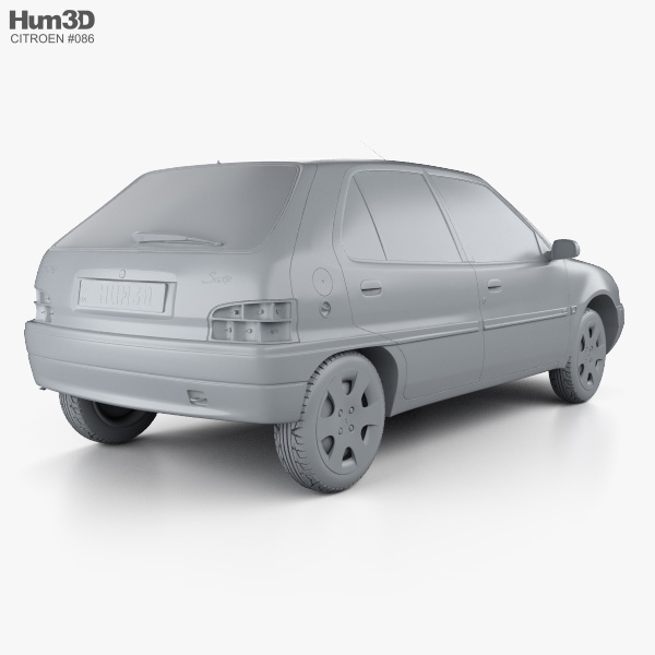 Citroen Saxo 2003 3D model - Download Hatchback on 3DModels.org