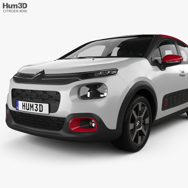 Citroen C3 with HQ interior 2020 3D model - Download Hatchback on ...