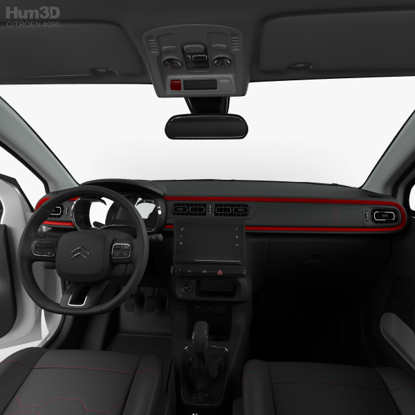 Citroen C3 with HQ interior 2020 3D model - Download Hatchback on ...