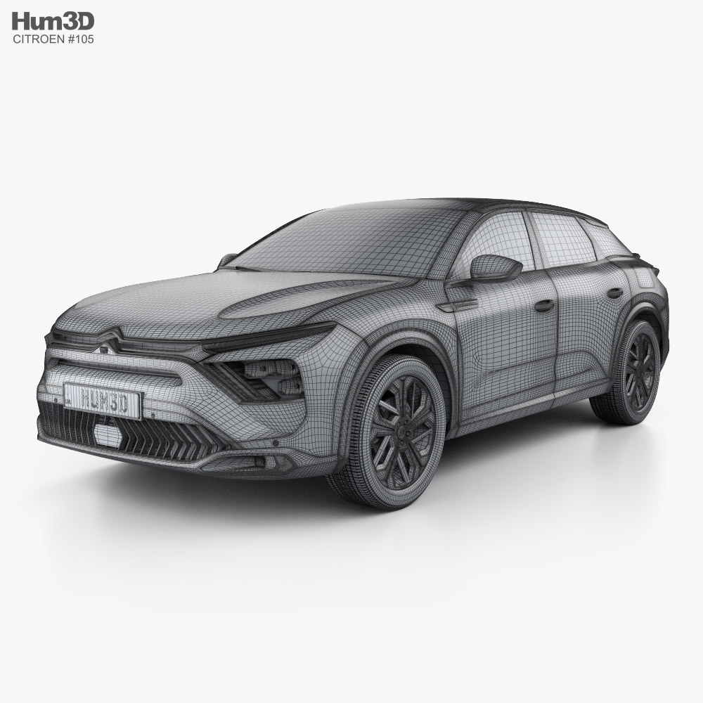 Citroen C5 X 2024 3D model - Download Hatchback on 3DModels.org