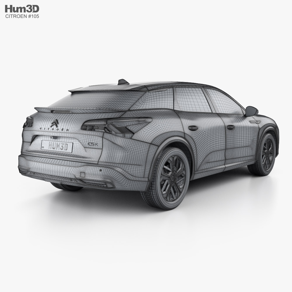 Citroen C5 X 2024 3D model - Download Hatchback on 3DModels.org