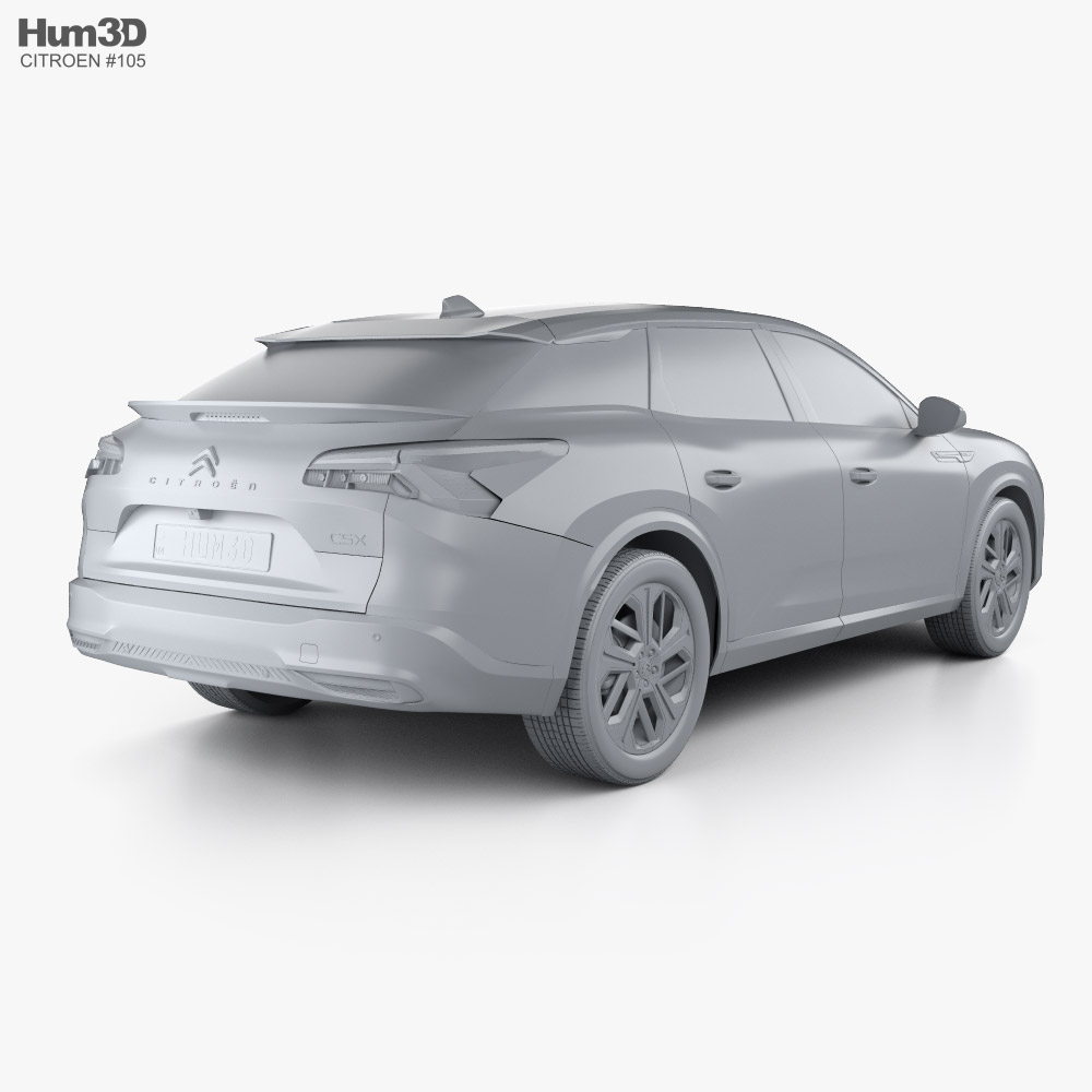Citroen C5 X 2024 3D model - Download Hatchback on 3DModels.org