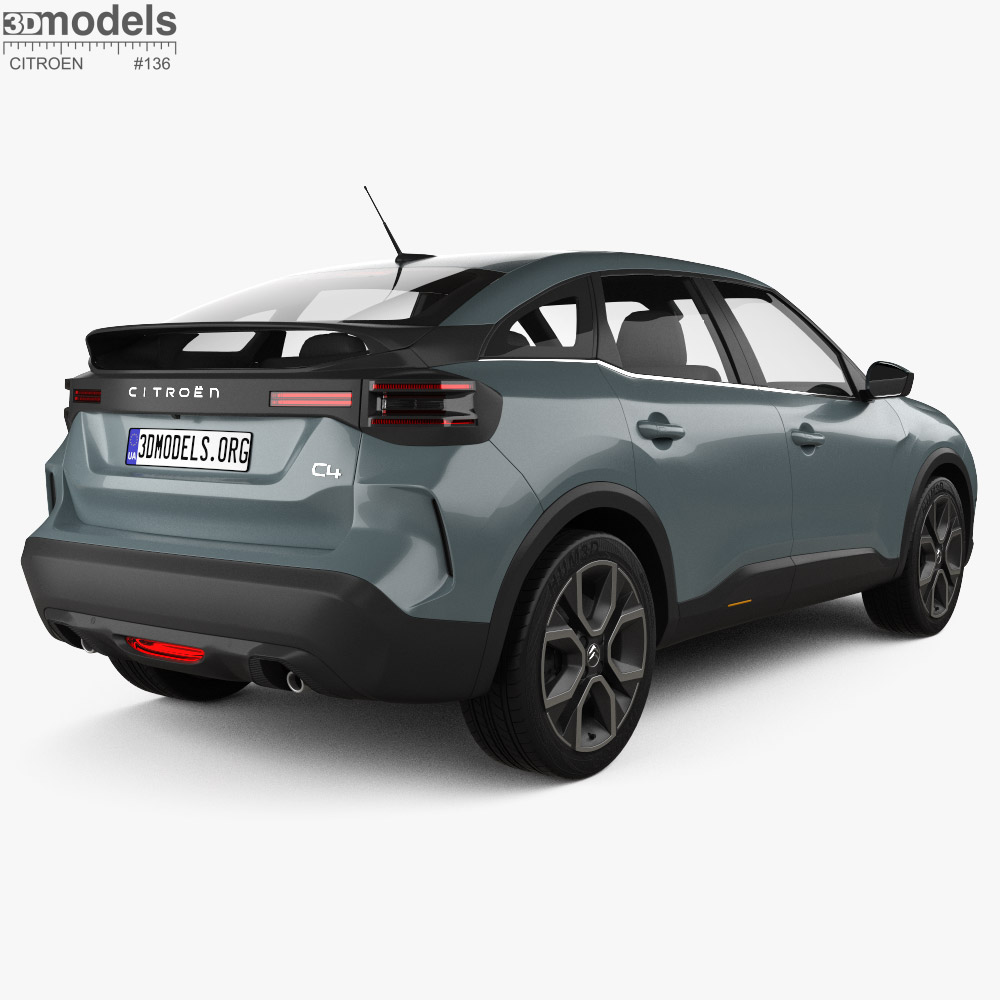 Citroen C4 e 2025 3D model - Download Crossover SUV on 3DModels.org