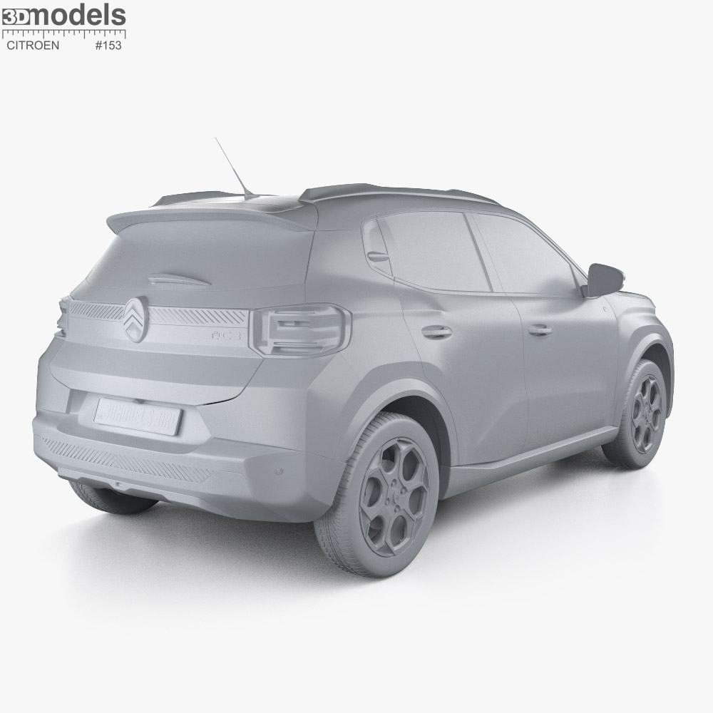 Citroen C3 e Max 2025 3D model - Download Crossover SUV on 3DModels.org