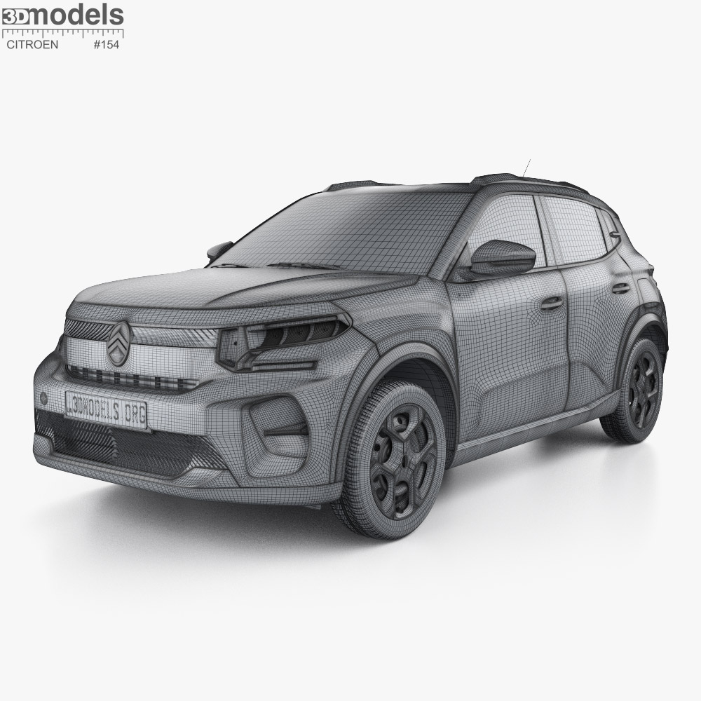 Citroen C3 e Max Plus 2025 3D model - Download Crossover SUV on ...