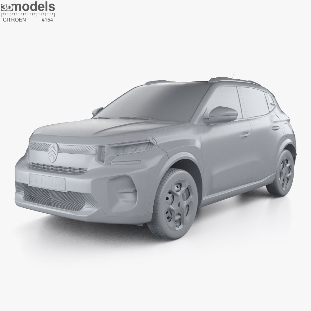 Citroen C3 e Max Plus 2025 3D model - Download Crossover SUV on ...