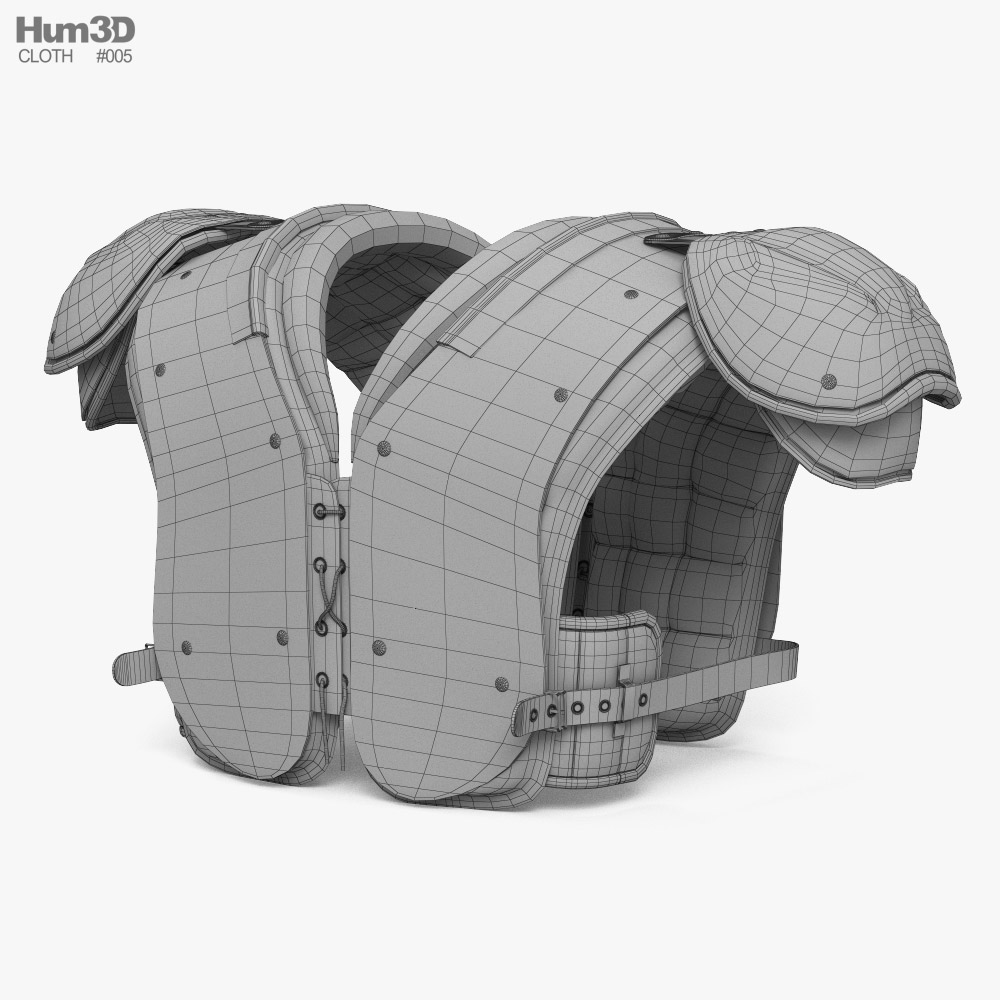Football Shoulder Pad 3D model - Download Sports Equipment on 3DModels.org