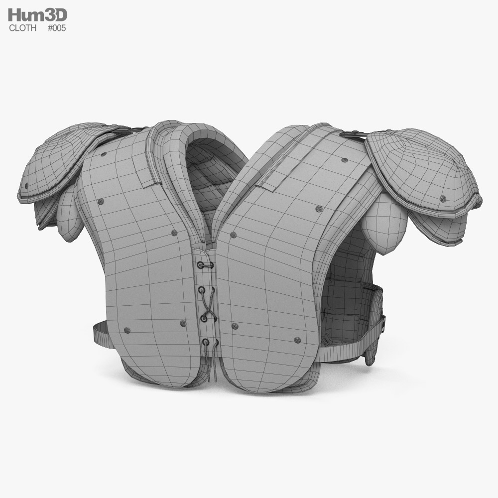 Football Shoulder Pad 3D model - Download Sports Equipment on 3DModels.org