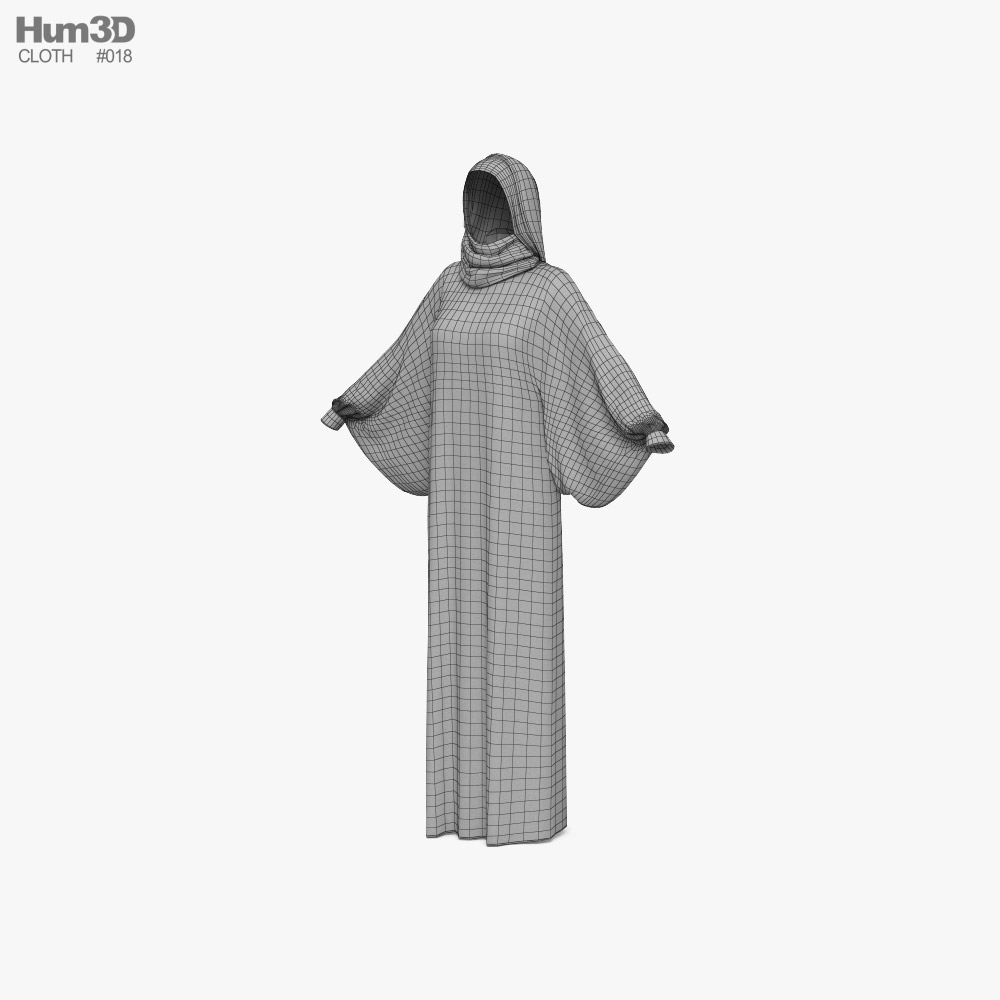 Abaya 3D model - Download Suits on 3DModels.org