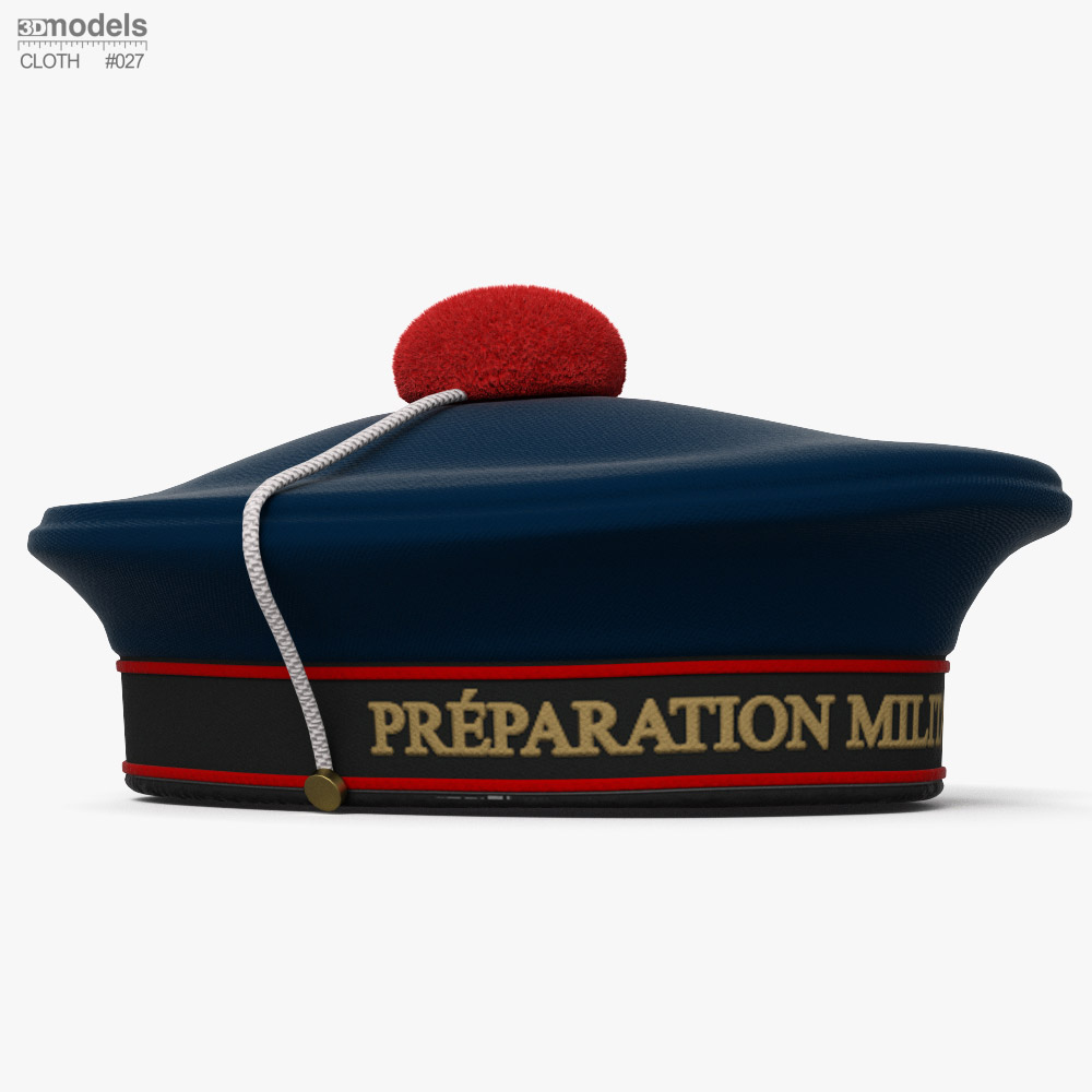 Navy French Soldier Hat 3D model - Download Hats on 3DModels.org