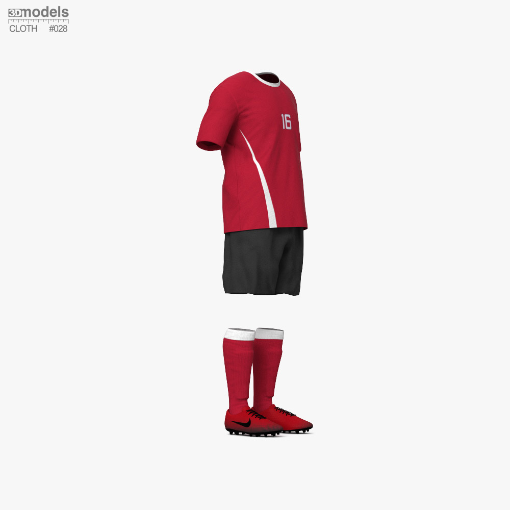 Uniforme de fútbol Modelo 3D - Descargar Ropa deportiva activado ...