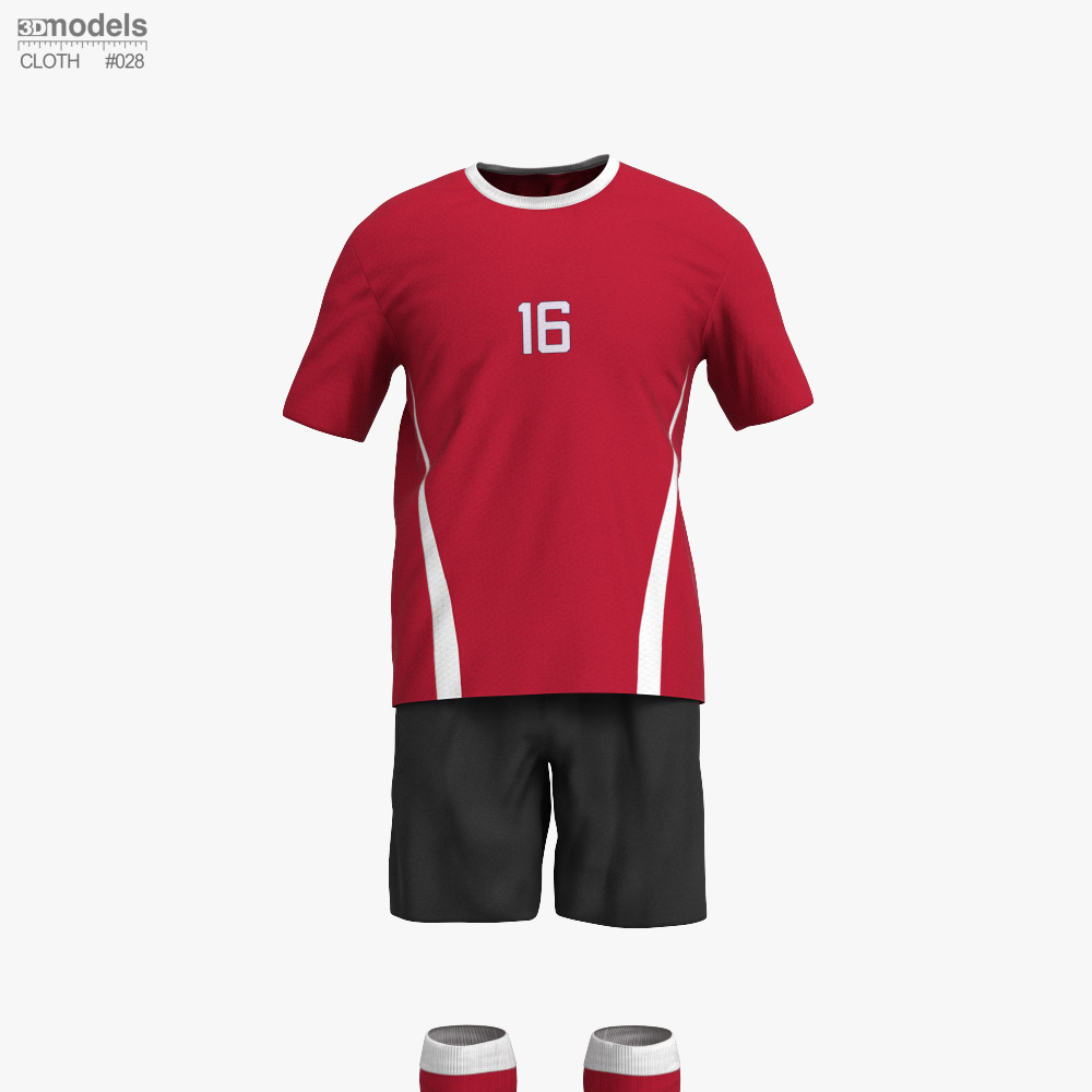 Football Uniform 3D model - Download Sportswear on 3DModels.org