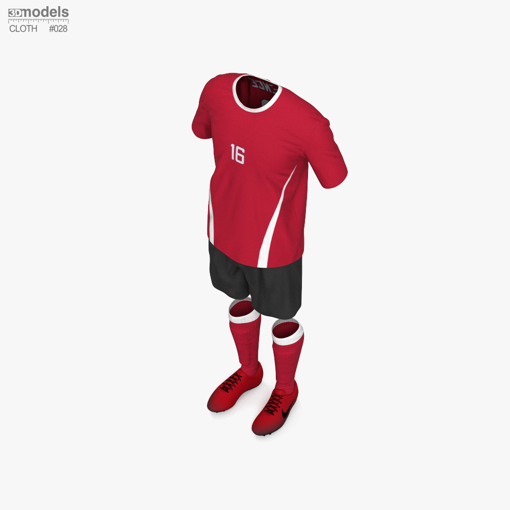 Football Uniform 3D model - Download Sportswear on 3DModels.org