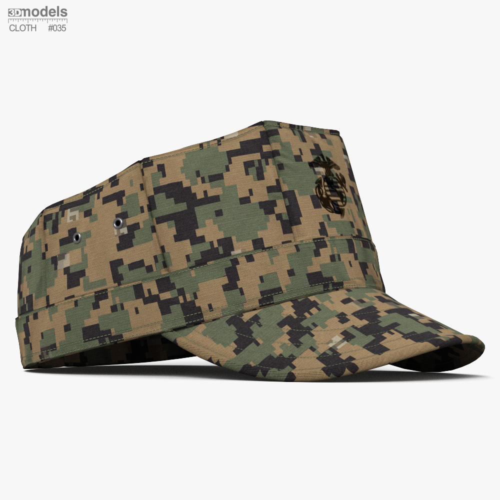 Patrol Cap USMC 3D 모델 - 다운로드 모자 on 3DModels.org