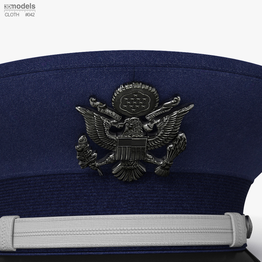 US Air Force Officer Hat 3D model - Download Hats on 3DModels.org
