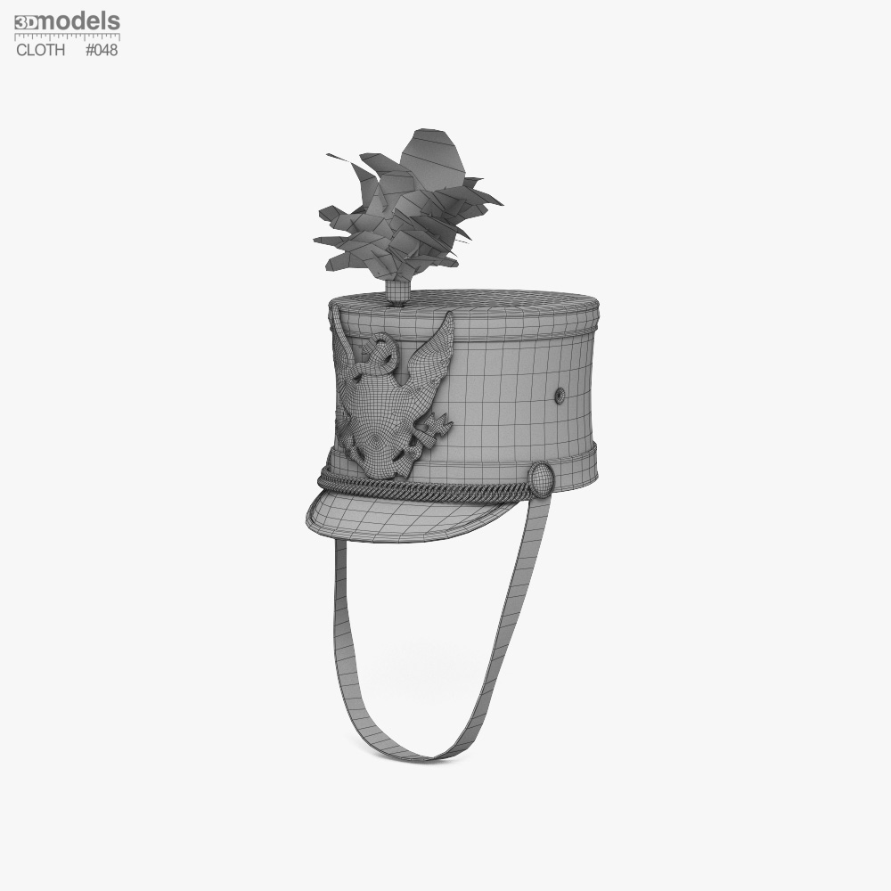 American Infantry Shako Cap 3D model - Download Hats on 3DModels.org