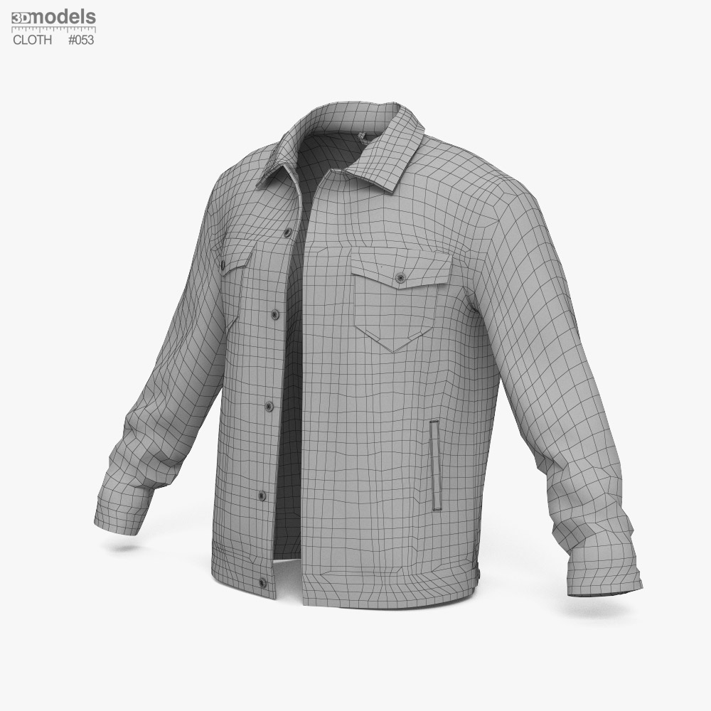 Denim Jacket 3D model - Download Coats on 3DModels.org