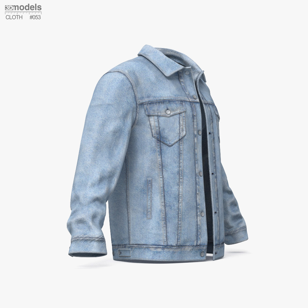 Denim Jacket 3D model - Download Coats on 3DModels.org