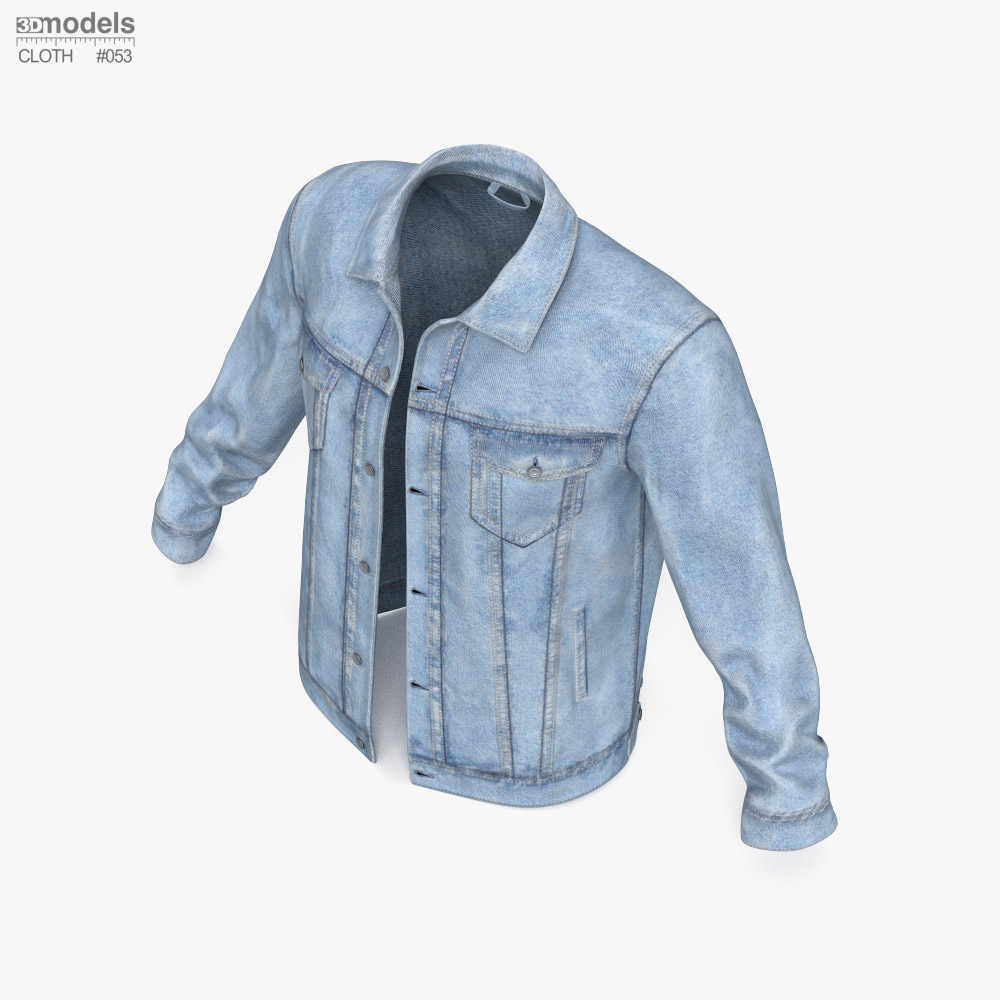 Denim Jacket 3D model - Download Coats on 3DModels.org