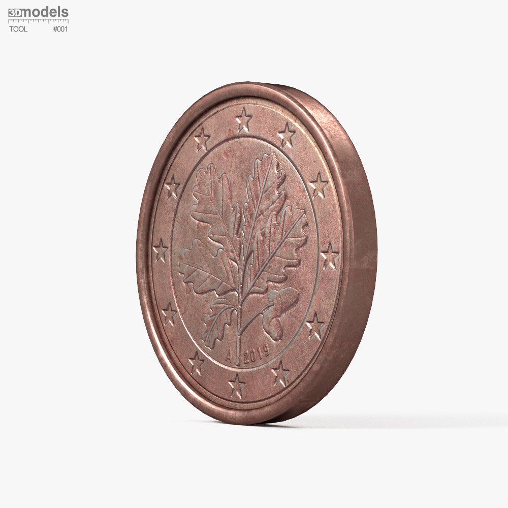 Una Moneda de Un Céntimo de Euro de Alemania Modelo 3D - Descargar ...