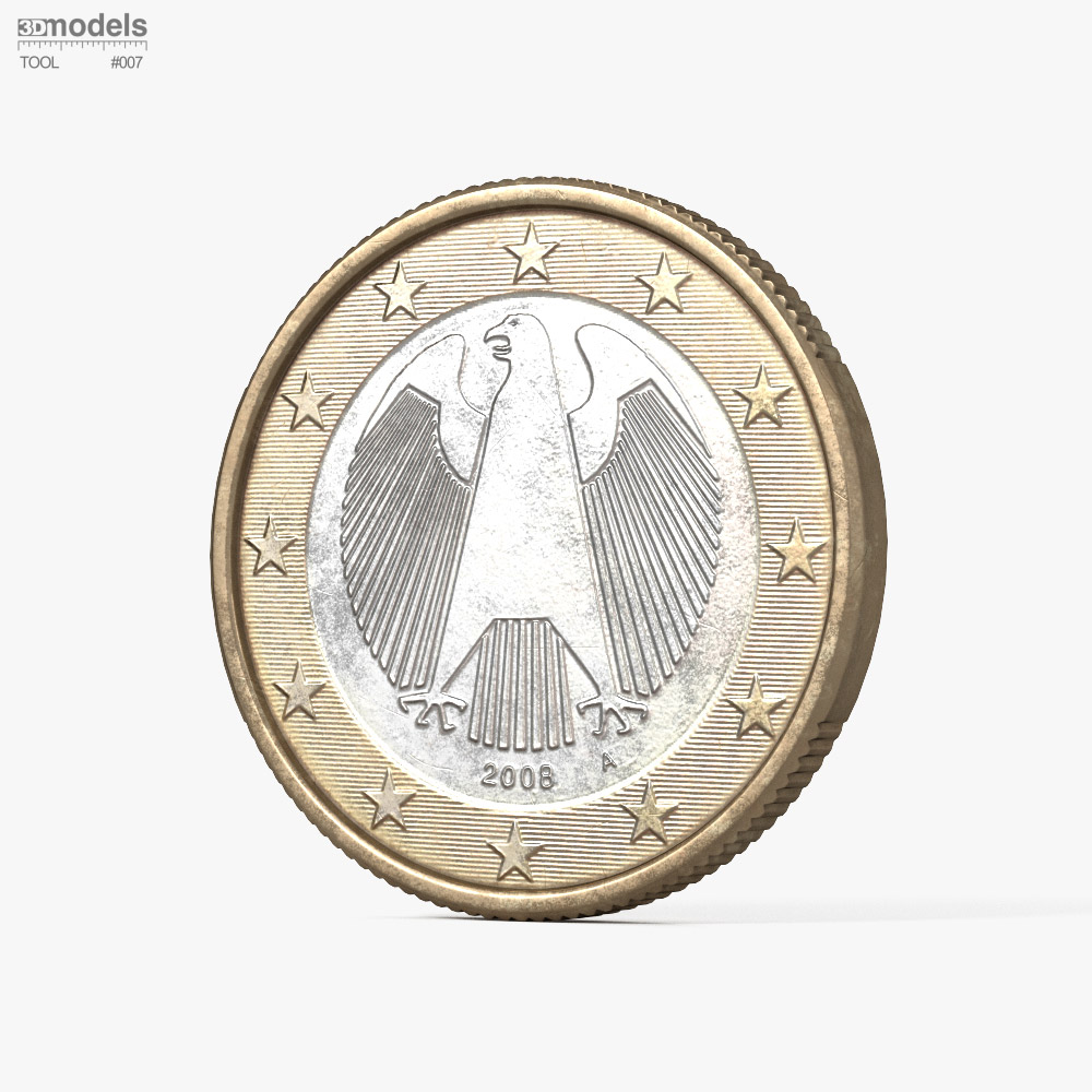 Una Moneda de Euro de Alemania Modelo 3D - Descargar Monedas, Billetes ...