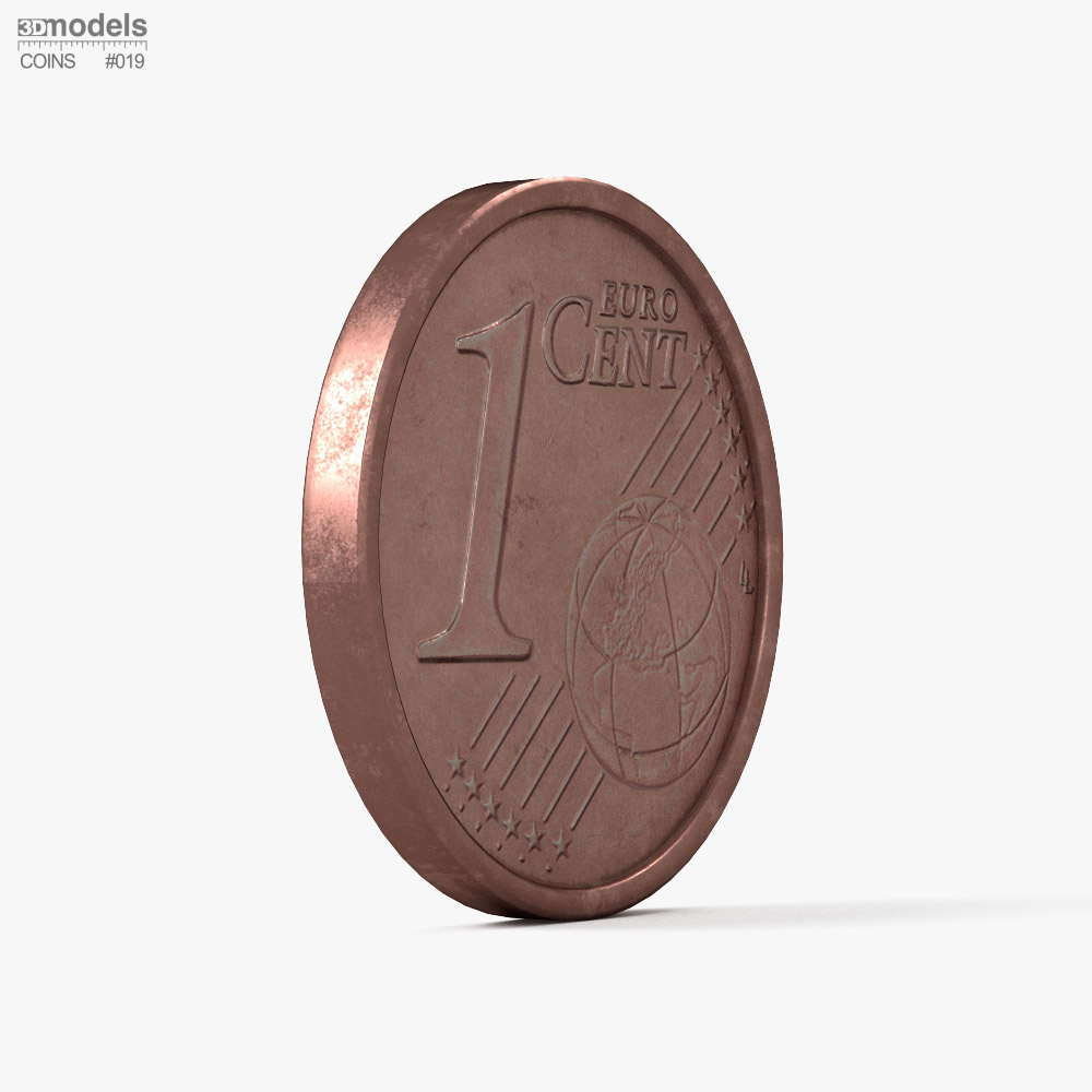 Una Moneda de un Céntimo de Euro de Italia Modelo 3D - Descargar ...
