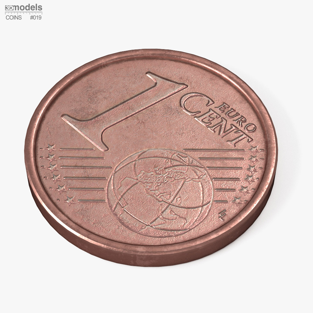 Una Moneda de un Céntimo de Euro de Italia Modelo 3D - Descargar ...