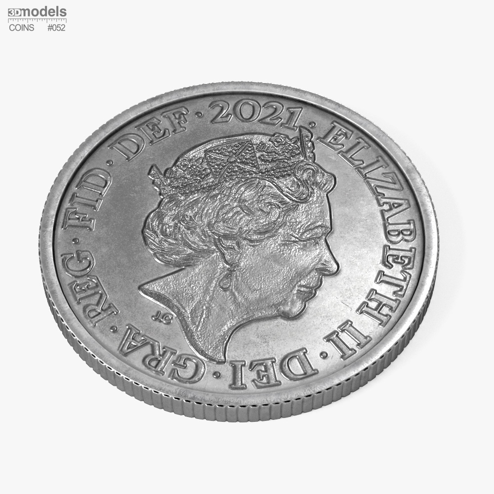 Moneda de Diez Peniques Modelo 3D - Descargar Monedas, Billetes on ...