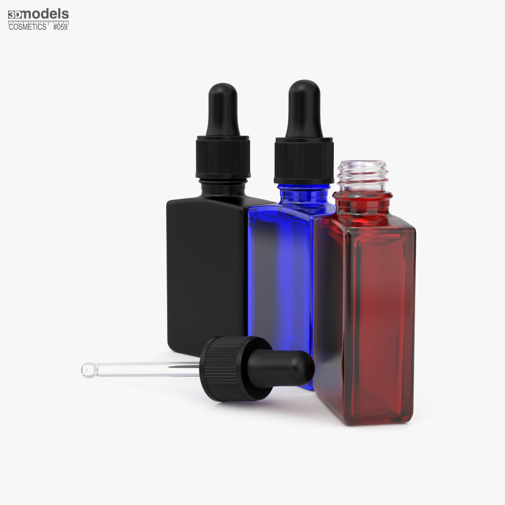 Cosmetics Bottles Colour 3D model - Download Health and Beauty on ...