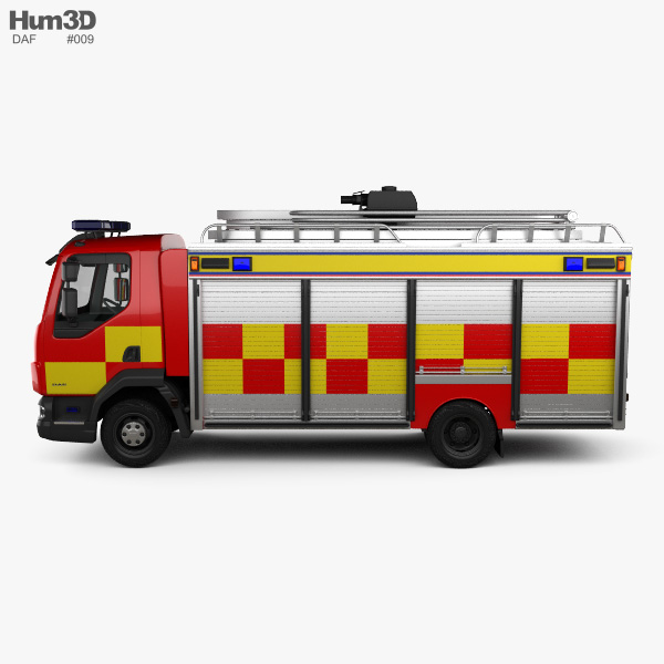 DAF LF Fire Truck 2014 3D model - Download Truck on 3DModels.org