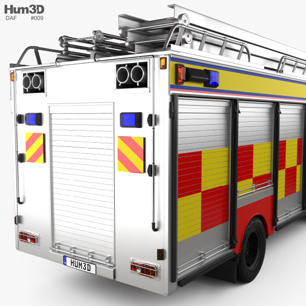 DAF LF Fire Truck 2014 3D model - Download Truck on 3DModels.org