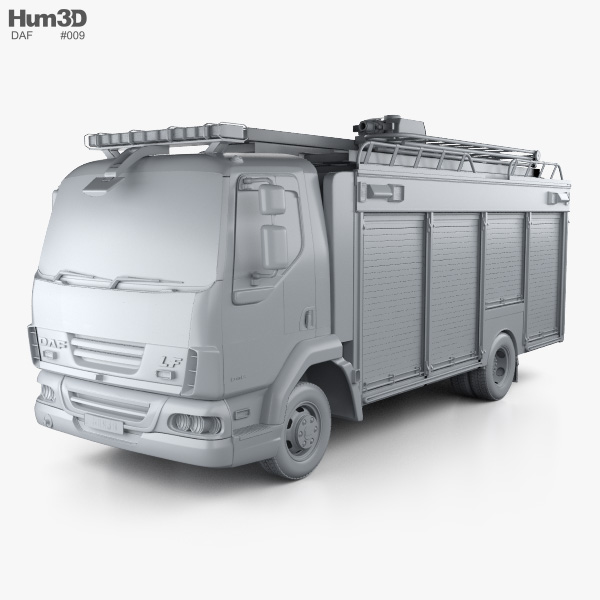 DAF LF Fire Truck 2014 3D model - Download Truck on 3DModels.org
