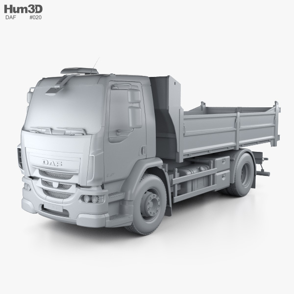 DAF LF Tipper Truck 2016 3D model - Download Truck on 3DModels.org