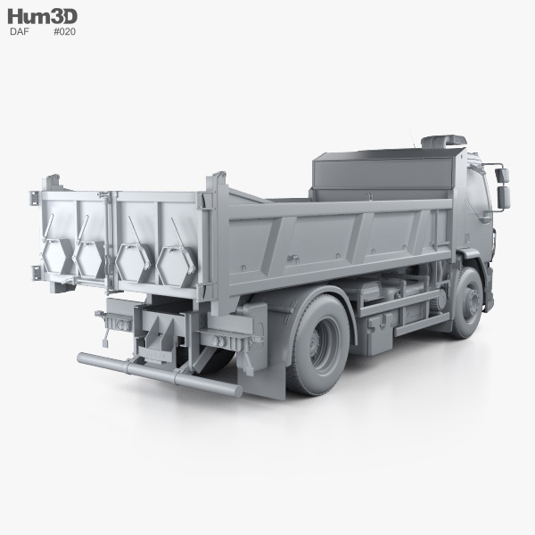 DAF LF Tipper Truck 2016 3D model - Download Truck on 3DModels.org