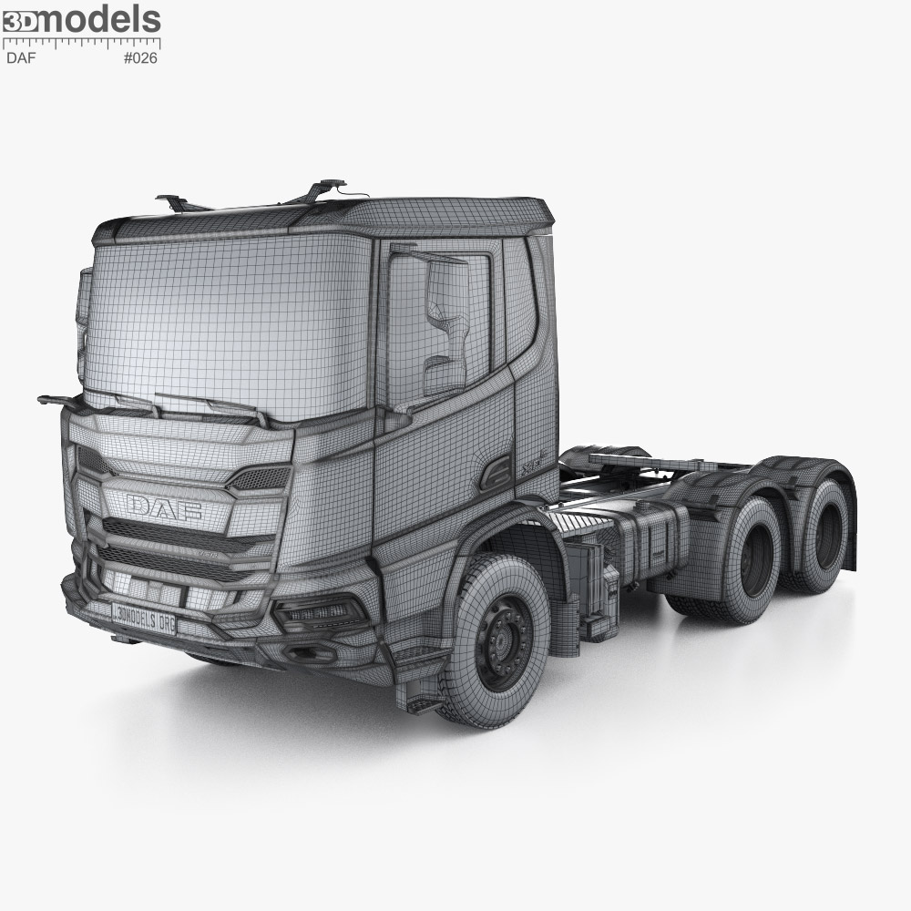 DAF XDC Tractor Truck 2025 3D model - Download Truck on 3DModels.org