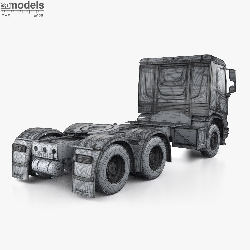 DAF XDC Tractor Truck 2025 3D model - Download Truck on 3DModels.org