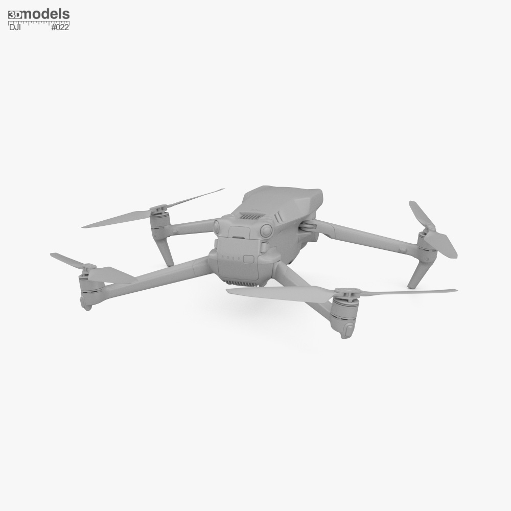 大疆御3无人机 3D模型 - 下载 相机无人机 开启 3DModels.org