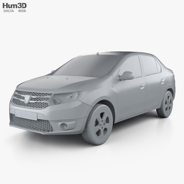 Dacia Logan II sedan 2016 3D model - Download Sedan on 3DModels.org