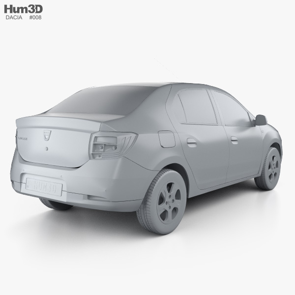 Dacia Logan II sedan 2016 3D model - Download Sedan on 3DModels.org