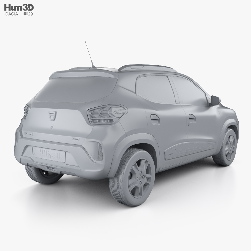 Dacia Spring Electric 2024 3D model - Download Hatchback on 3DModels.org