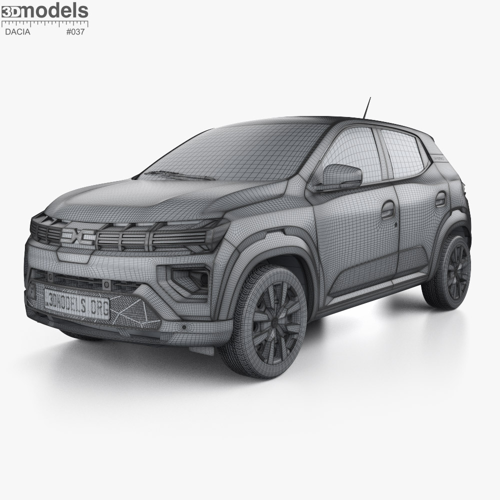 Dacia Spring 2025 3D model - Download Crossover SUV on 3DModels.org