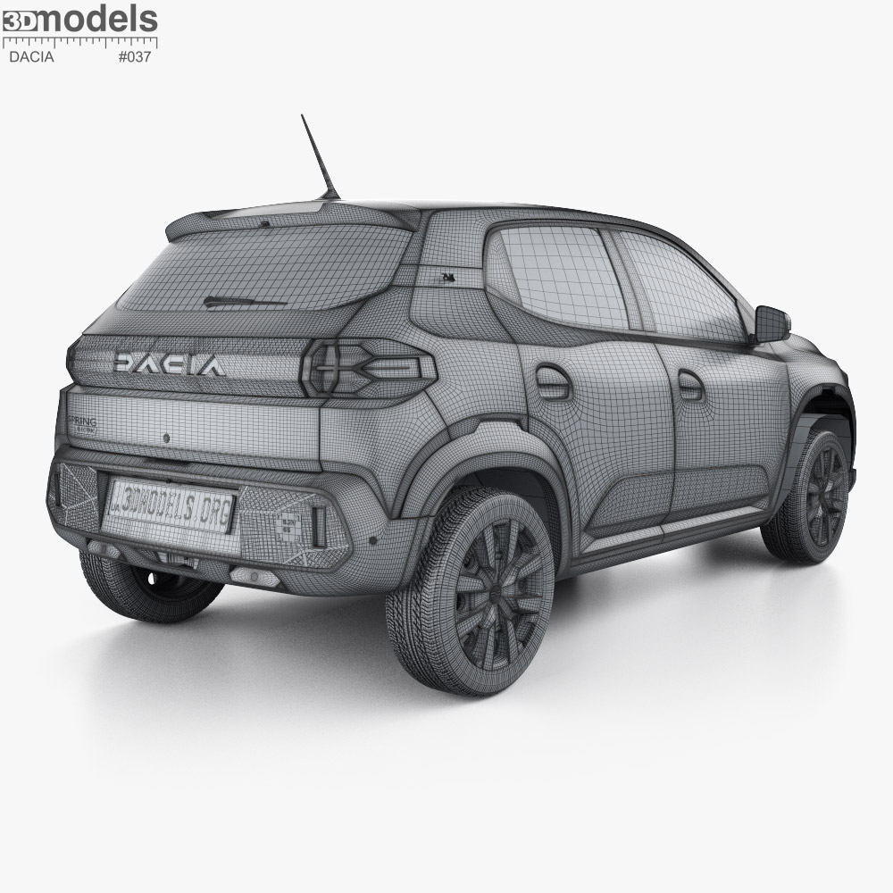 Dacia Spring 2025 3D model - Download Crossover SUV on 3DModels.org